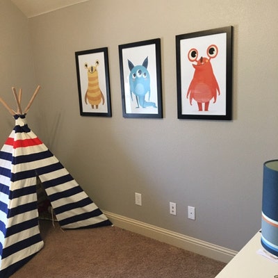 Nursery Wall Art, Nursery Print, Cute Monster, Monster Art Print, Baby ...