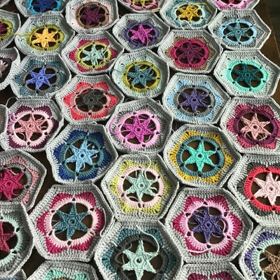 Crochet PATTERN Star in A Star Throw, Blanket, Afghan. Original Design ...