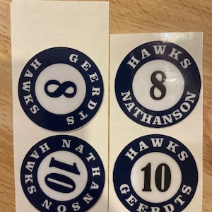 Personalized Baseball Bat Knob Decals, Choose Text, Number & Colors ...