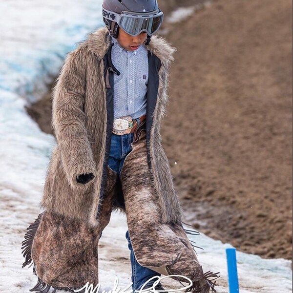 Custom Made Bronc Riders Chaps/ New/ Custom Leather/ Patriotic Rodeo ...