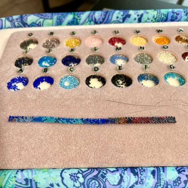 Bead Sorting Organizer Mat Lettered A-X for Easy Access to Beads ...