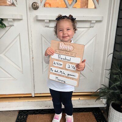 Personalized First Day of School Sign. Custom Last Day of School Sign ...