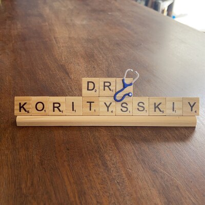 Personalized Stethoscope Doctor Scrabble Tile Name Plates NP Nurse Gift ...