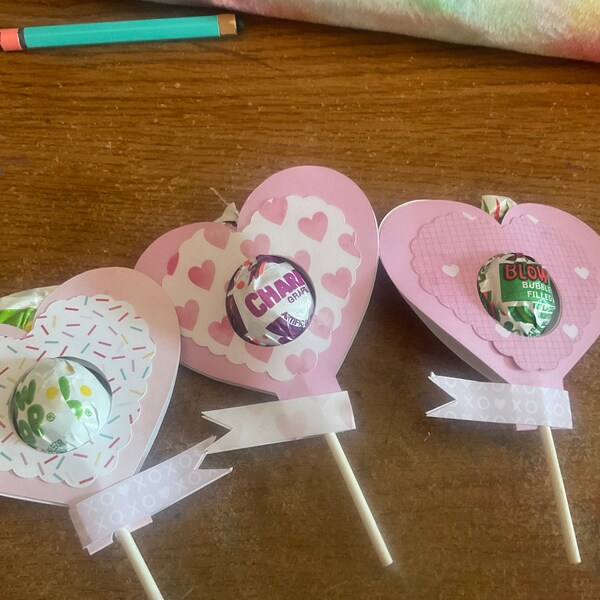 Heart Lollipop Holder Template DIGITAL Cut File, Valentine's Day ...