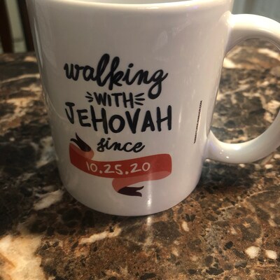Walking With Jehovah Baptism Gift 11 Oz Ceramic Coffee Mug Jw Gifts Jw ...