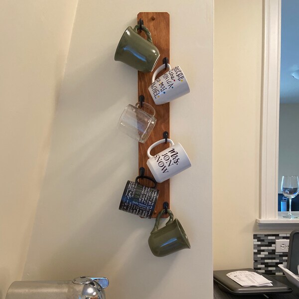 Vertical Mug Rack|space Saver Vertical Mug Holder Rack Apartment Coffee ...