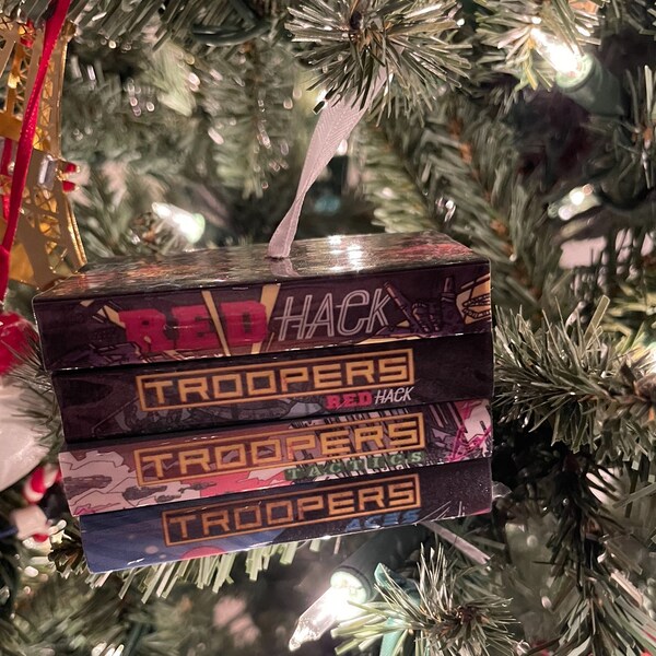 Personalized Book Stack Ornament, Small, Customizable - Etsy