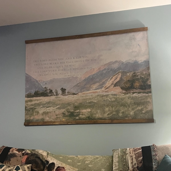 Bless the Lord Canvas Art: Vintage Bible Verse Wall Decor | 570 - Etsy