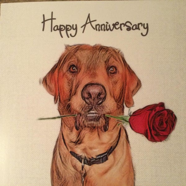 Fox Red Labrador Fathers Day Card - Etsy