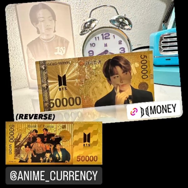BTS: 24k South Korean Won Gold Note - Etsy