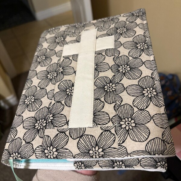 Handcrafted Quilted Fabric Bible Covers and Coordinating Bookmarks ...