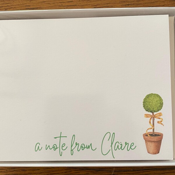 Personalized Notecard, Classic Style, Custom Stationery Set With Names ...