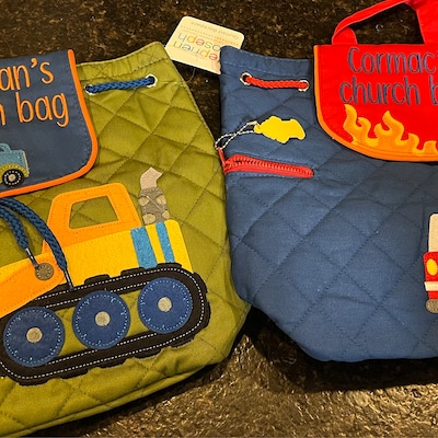 Personalize Quilted Construction Backpack Stephen Joseph - Etsy