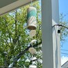 White Ceramic Hanging Wind Chime Bells by Poor House Pottery***double ...
