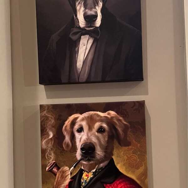 Custom Dog Portrait Musician Dog Playing Guitar Drawing, Bruce ...