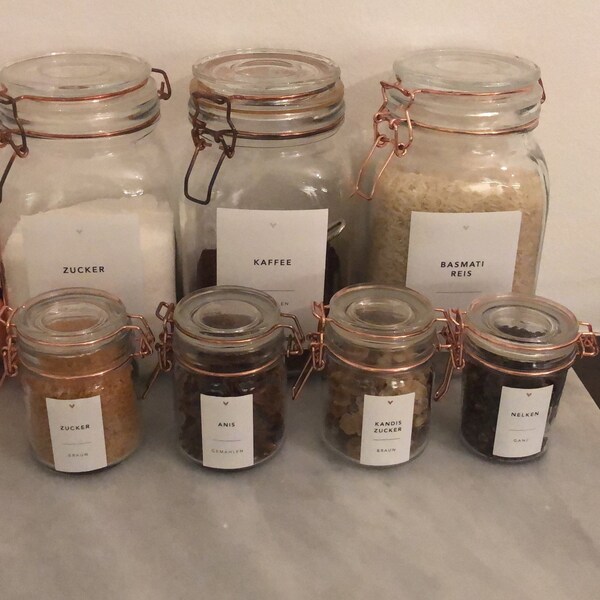 8 INDIVIDUAL Spice Labels White Waterproof - Personalized - 6.7 X 9.7 ...
