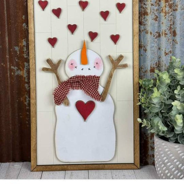 Valentine Snowman DIY Kit - Etsy