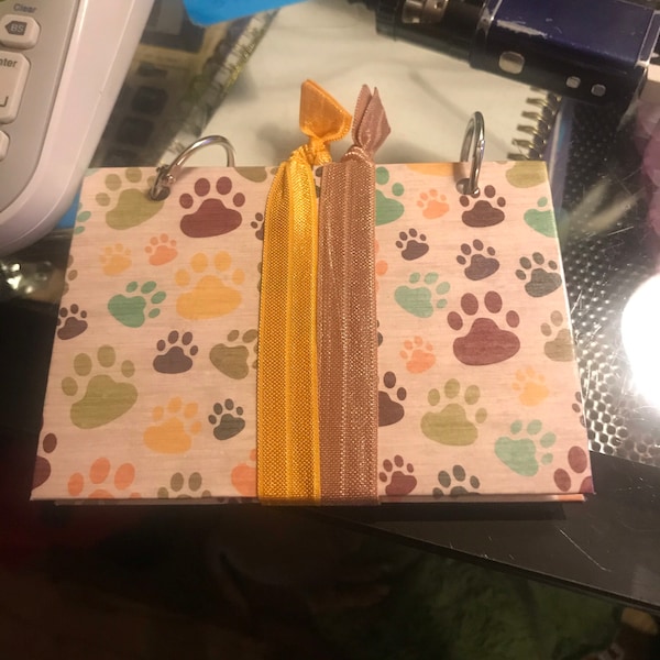 Dog Paw Prints, Index Card Binder, New Puppy Owner Planning Journal ...