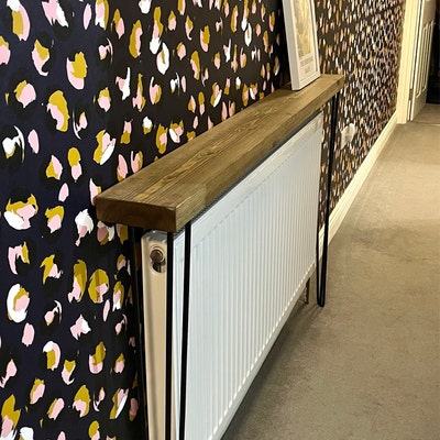 Rustic Radiator Shelf Console Table - Etsy UK