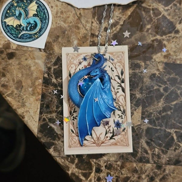 Personalized Dragon Necklace for Women, Tiny Dragon Pet Companion ...