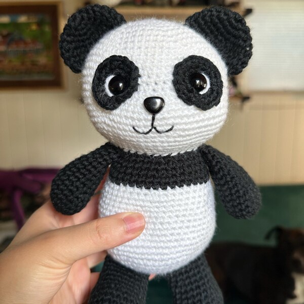 Emotional Support Panda Crochet Pattern – Cute Panda Plush for Desk ...