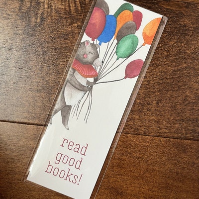 Circus Bookmark, Circus Theme Bear and Rainbow Balloons Bookmark for ...