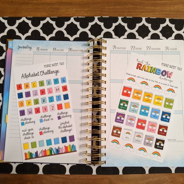 Alphabet Reading Challenge Planner Stickers - ABC Reading Planner ...