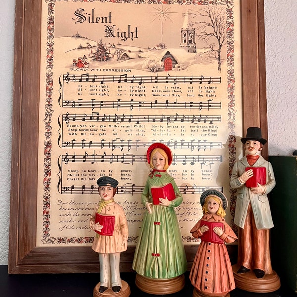 Printable Vintage Christmas Carols Color Illustrations Best Sellers Top ...