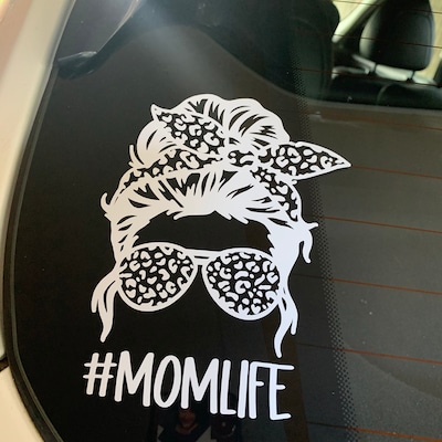 Mom Decal Mama Decal Momlife Decal Momlife Sticker Messy Bun Mom Decal ...