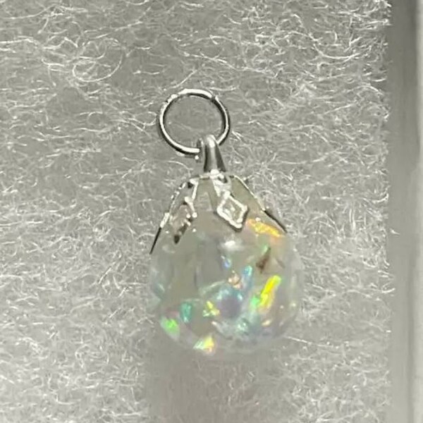 10mm Australian Opal Charm Floating Opal Gold/silver - Etsy