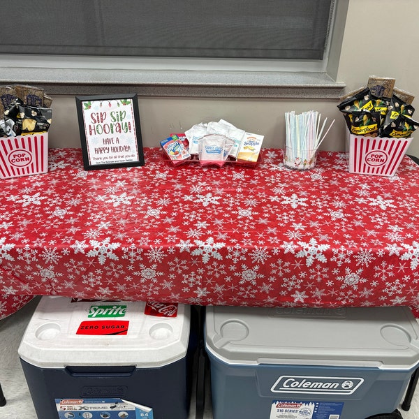 Sip Sip Hooray Happy Holiday Gift Tag, Instant Download, Christmas ...