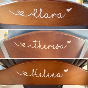 High Chair Stickers Name Stickers Individual | Etsy