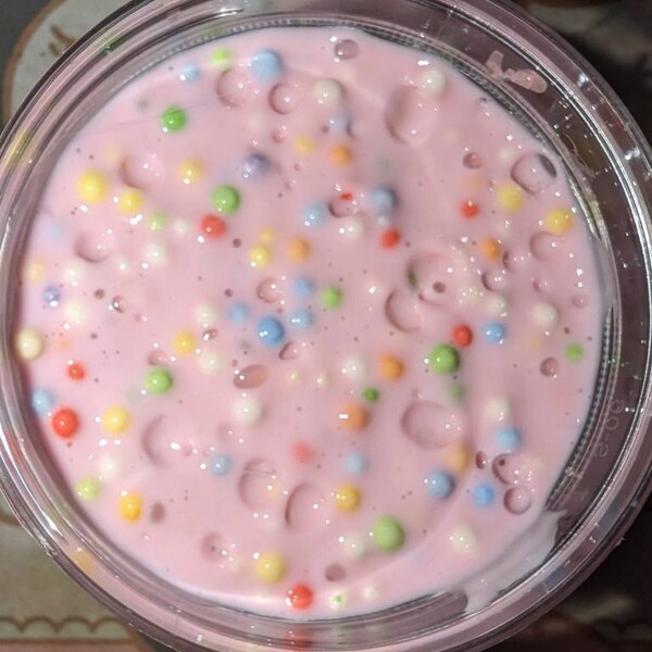 Purple Sweetarts Floam Slime - Clear Based Slime W/ Foam Beads (scented ...