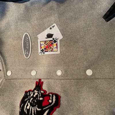 BLACKJACK CARDS PATCH Iron-on Embroidered Playing Card Ace Jack Spades ...