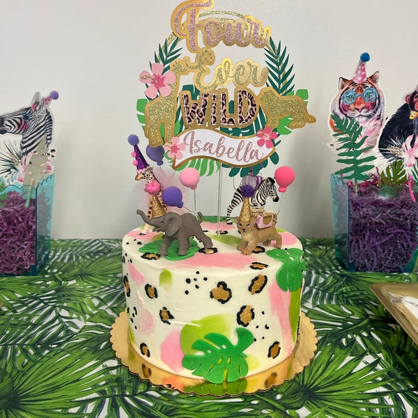 Safari Party Animal Cake Toppper, Zoo Cake Topper, Circus Cake Topper ...