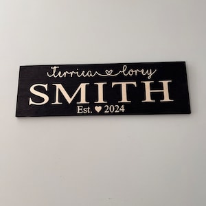 Custom Wooden Sign Personalized Wedding Gift Wedding Present 3D Last ...