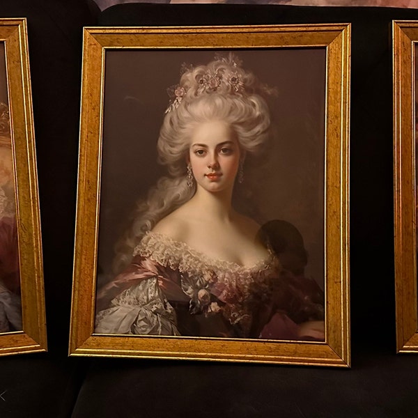 Marie Antoinette Rococo Art Print - Renaissance, Victorian, Blue - Etsy