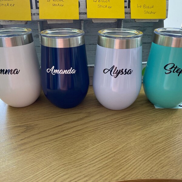 Personalised Coffee Cup Text Decal Sticker Custom Mug Sticker - Etsy