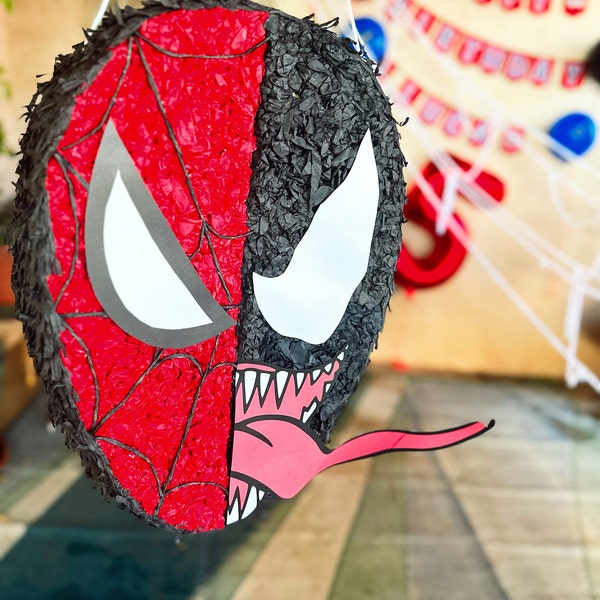 Spiderman Venom Inspired Pinata, Spiderman Venom Party Supplies ...