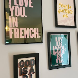 I Love You. in French. Wall Art Poster Print. A5 A4 or A3 | Etsy