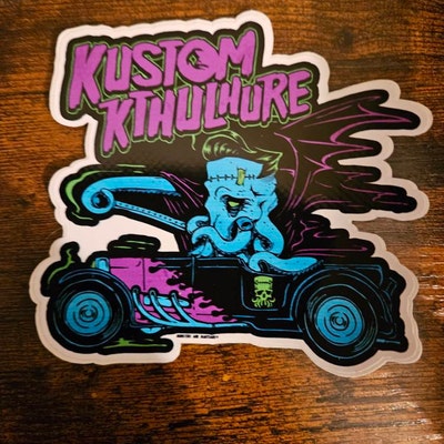 Greaser Frankenstein Vinyl Sticker, Horror Punk Decal, Psychobilly ...