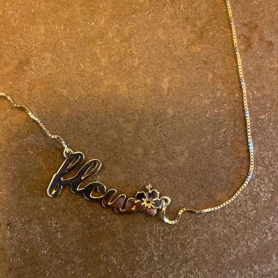 Name Necklace Sterling Silver 925 Personalized Chain Sandra - Etsy