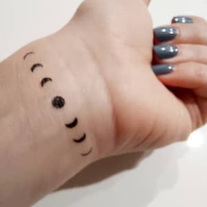 Moon Phases Temporary Tattoo (set of 3) - Etsy