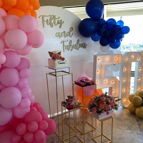 Fifty and Fabulous, Happy Birthday Sign, 50th Birthday Sign, 10 Inch ...