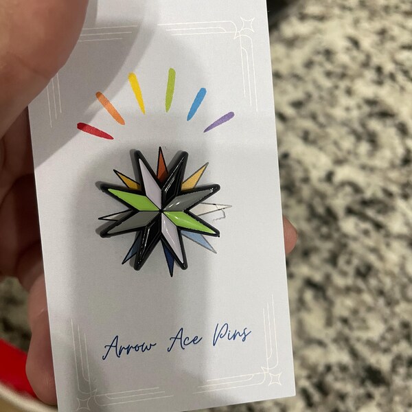 Aroace Starburst Pin - Etsy