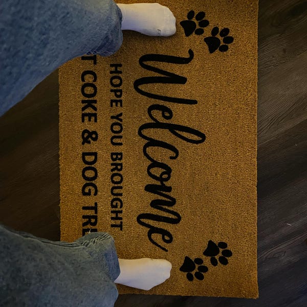The German Shepherds Door Mat, We Know You ARE Here Shepherd Dogs Door ...