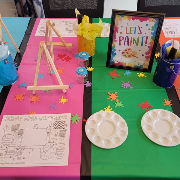 Art Painting Party Signs, Art Birthday Signs, Art Painting Decorations ...