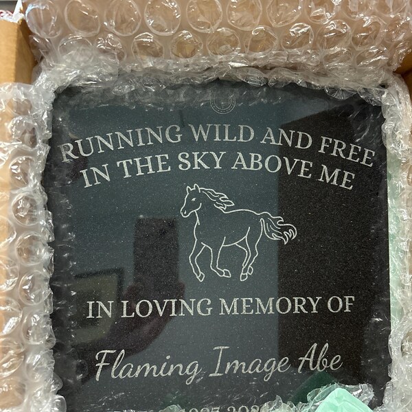Granite Horse Memorial Stone, Horse Plaque, Engraved Horse Memorial ...