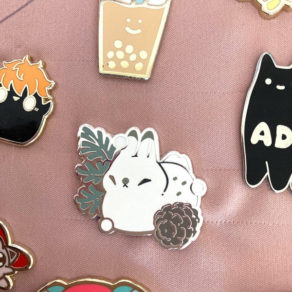 Snow Bunny Pin - Etsy