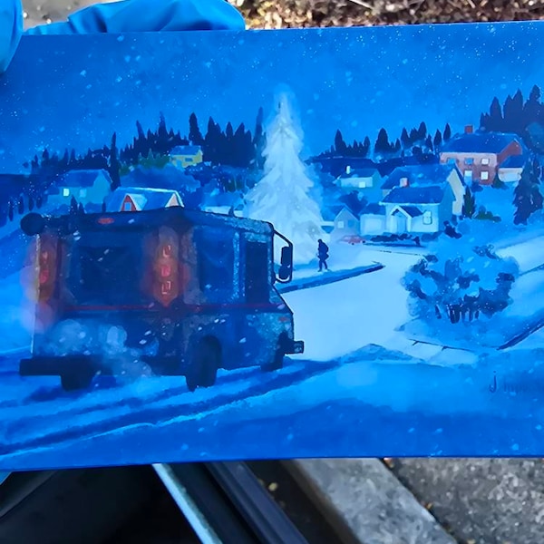 Goodbye - Postal Retirement Announcement - Lakeside Scene Mail Carrier ...